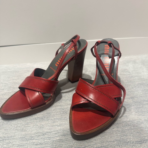 Miu Miu | Shoes | Vintage Red Miu Miu Heels | Poshmark